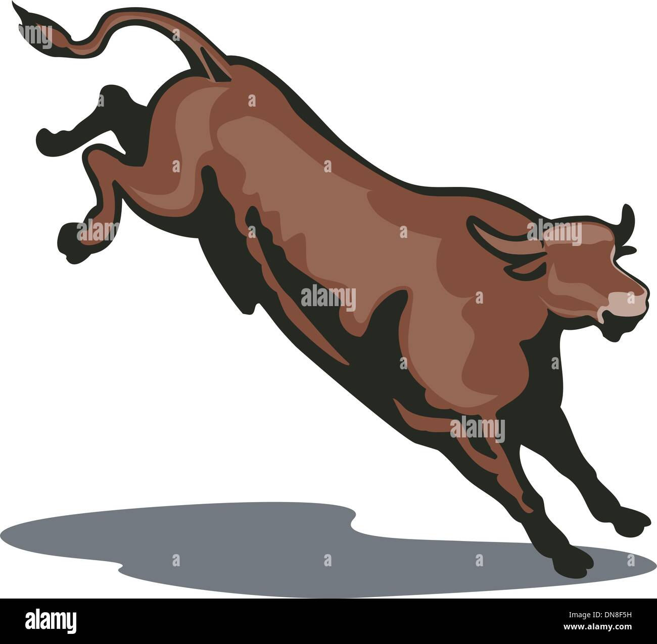 Jumping cow Stock Vector Images - Alamy