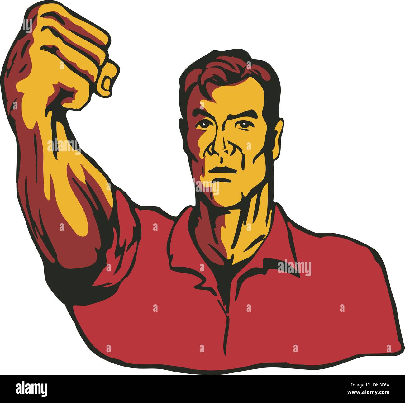 Man with Clenched Fist Stock Vector Image & Art - Alamy
