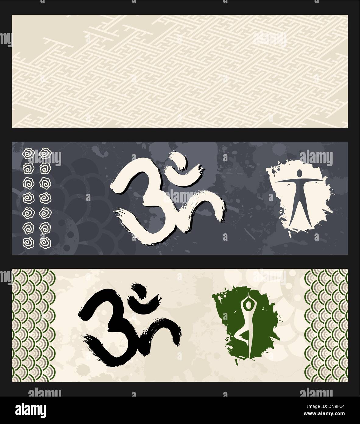 Human shape workout Om symbol yoga illustration Stock Vector Image ...