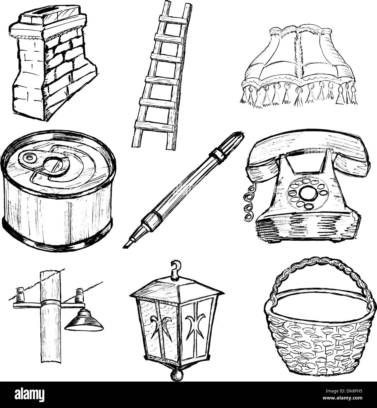 set of home related illustration Stock Vector Image & Art - Alamy