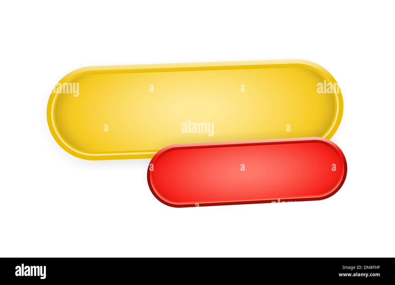 The set of two oval buttons Stock Vector Image & Art - Alamy