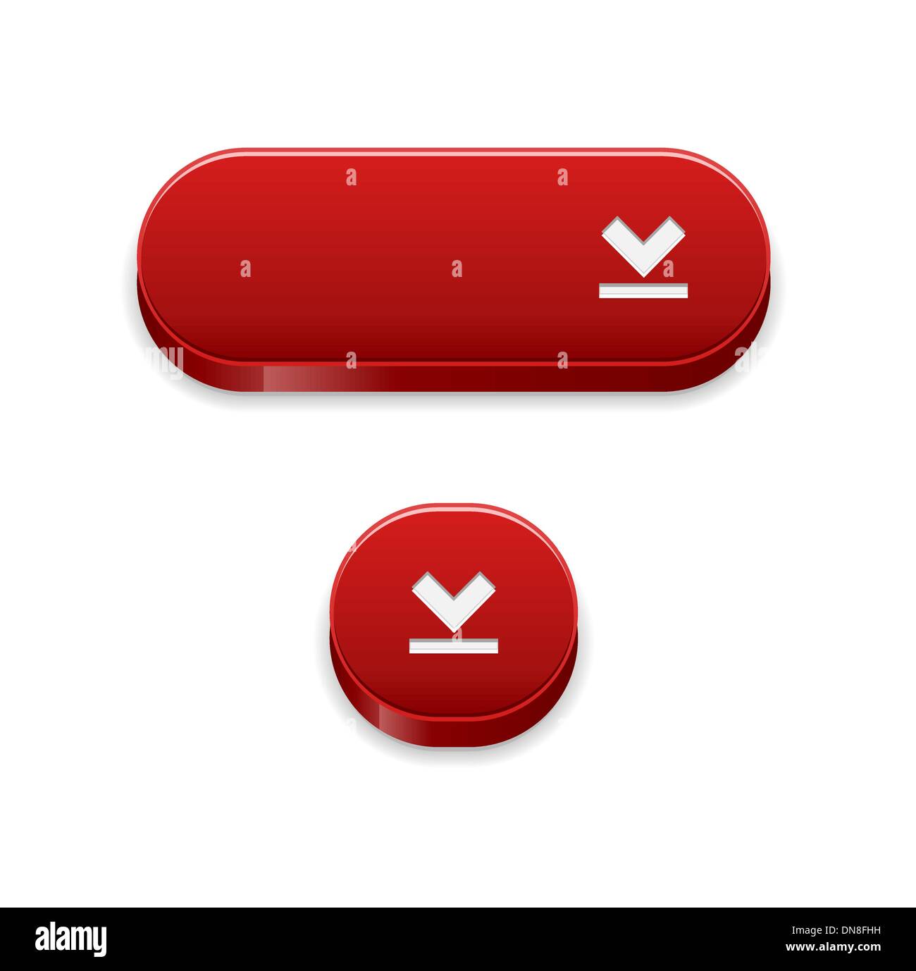 The set of two red download buttons Stock Vector Image & Art - Alamy
