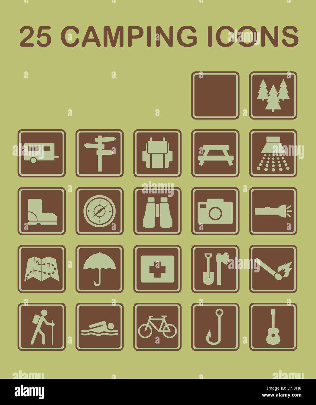 Hike camping Stock Vector Images - Alamy