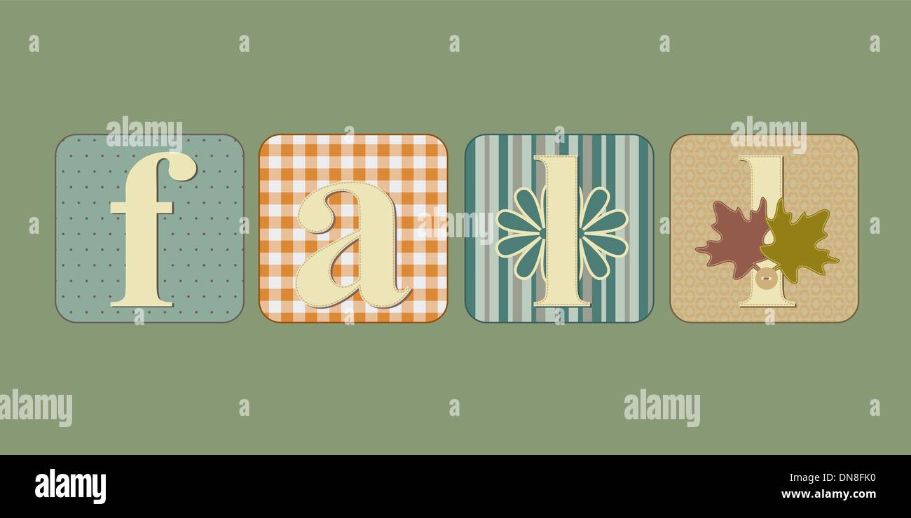 Fall lettering illustration Stock Vector Image & Art - Alamy