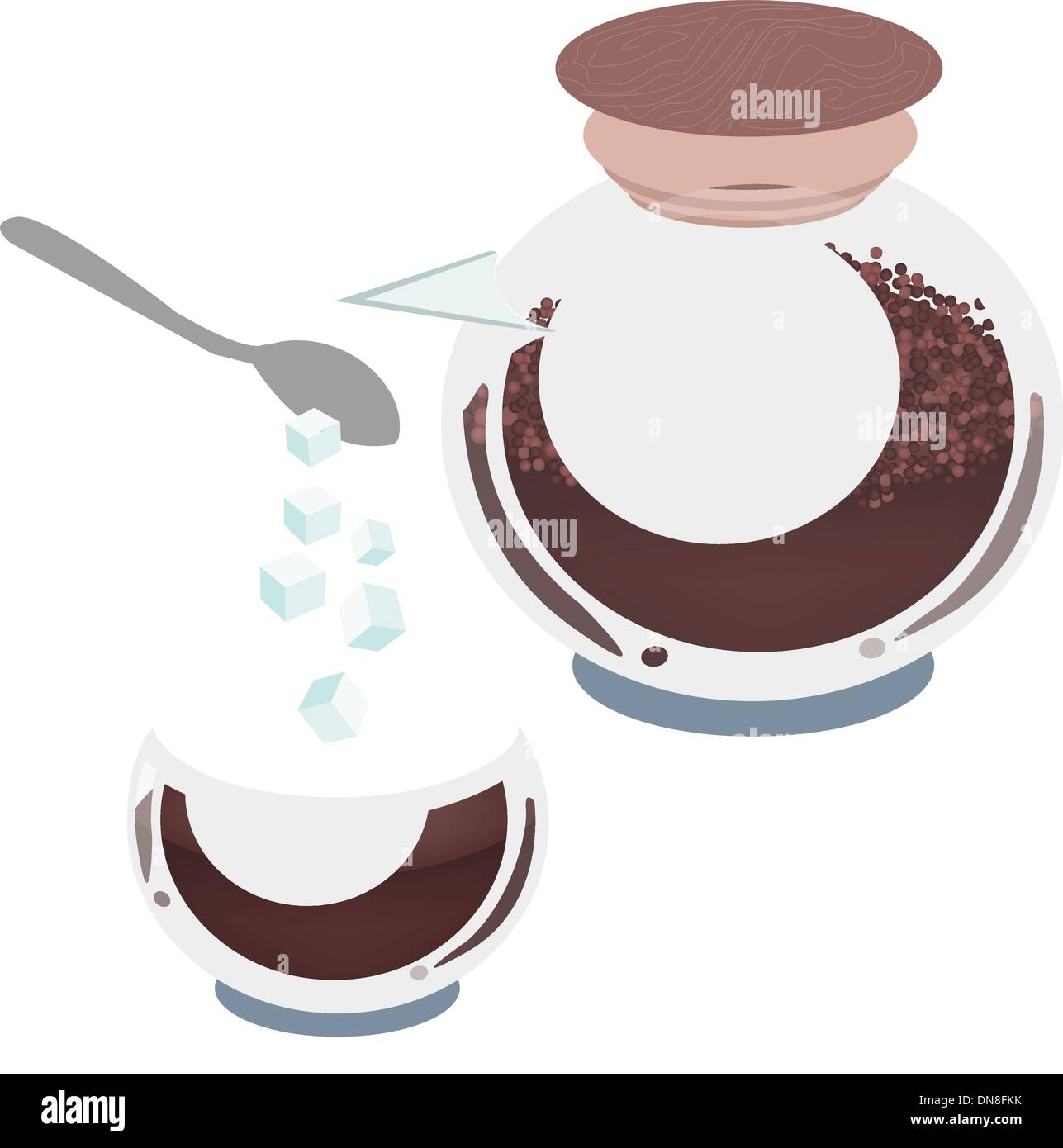 Cup coffee glass jar Stock Vector Images - Alamy