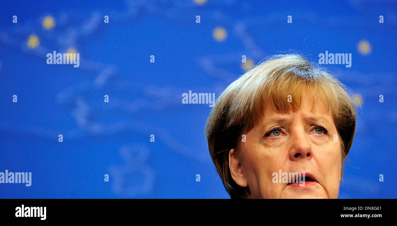Brussels, Belgium. 20th Dec, 2013. German Chancellor Angela Merkel ...