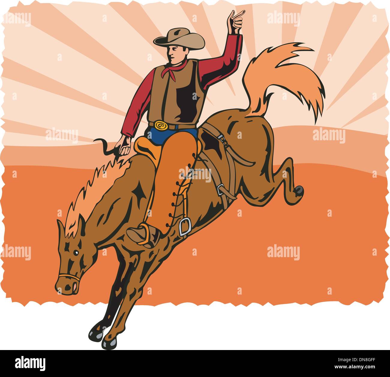 Riding horse jumping Stock Vector Images - Alamy