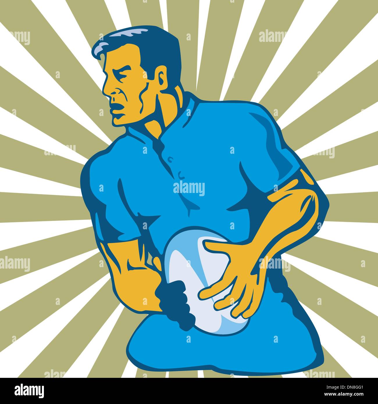 Rugby winger Stock Vector Images - Alamy