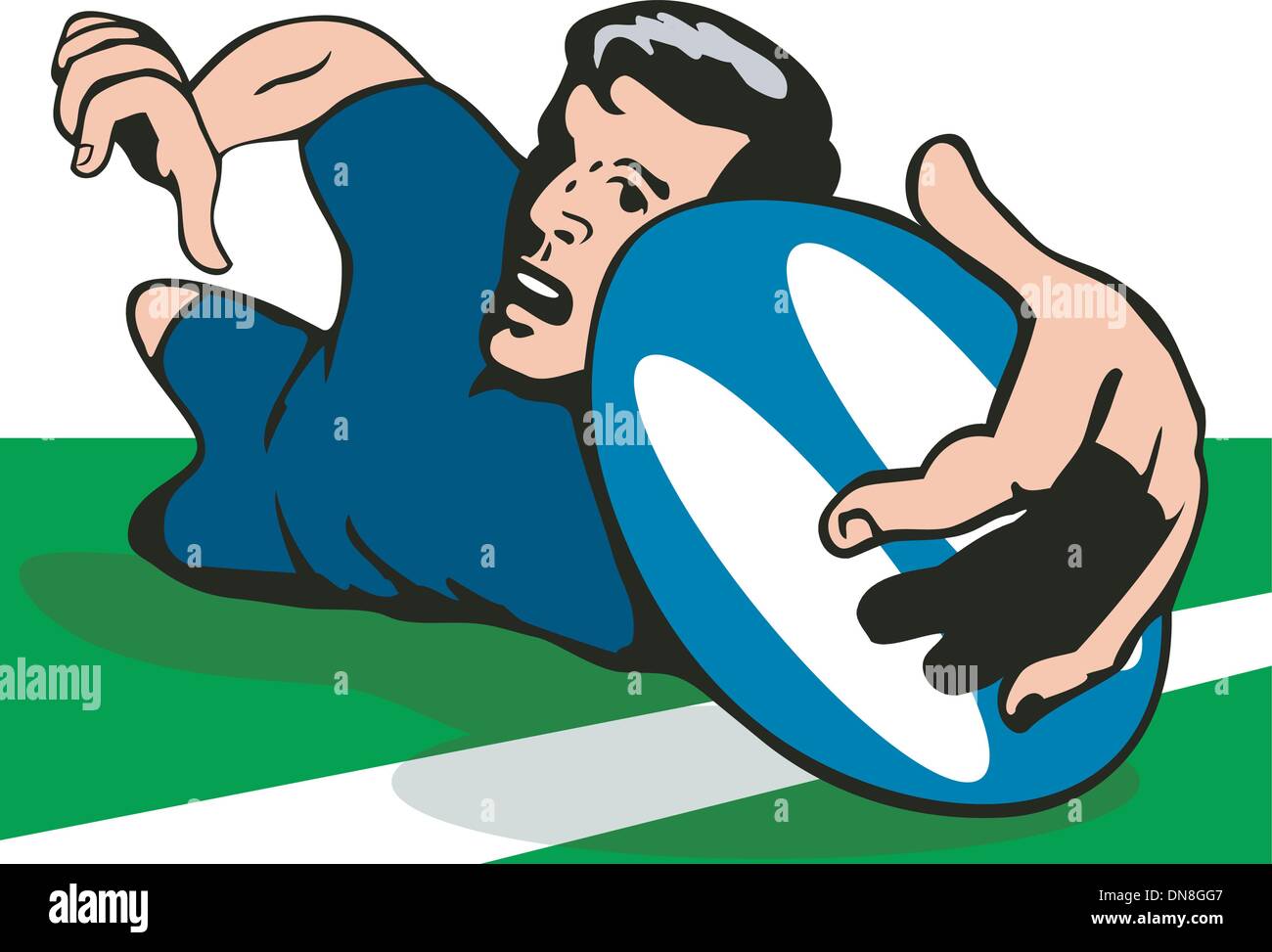 Rugby winger Stock Vector Images - Alamy