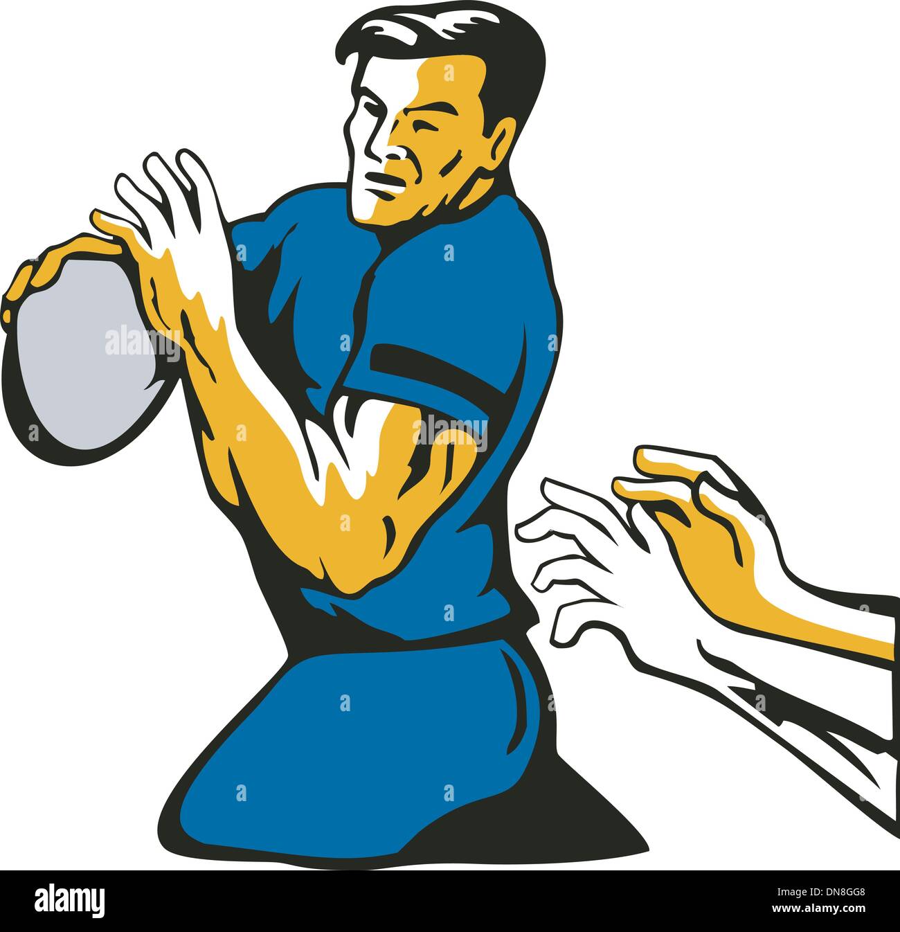 Rugby winger Stock Vector Images - Alamy