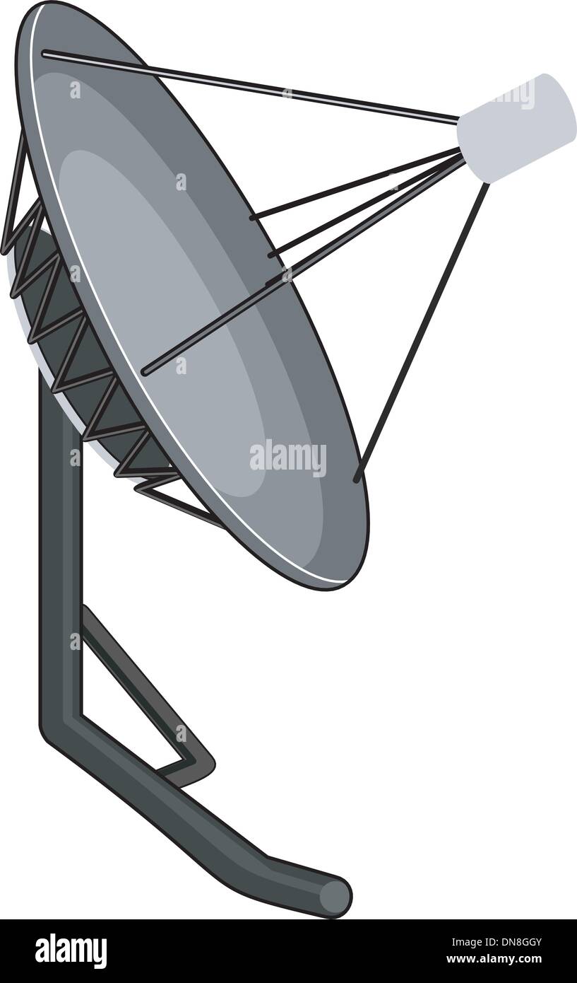 satellite isolated on white background Stock Vector Image & Art - Alamy