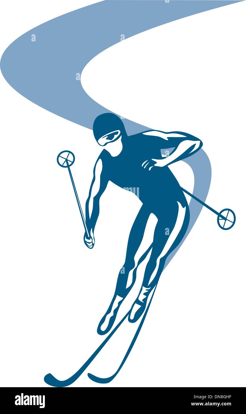 Skiing slopes Stock Vector Images - Alamy