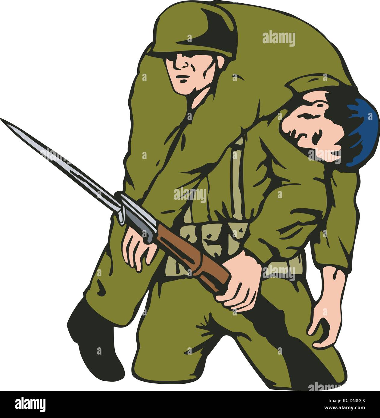 Soldier comrade Stock Vector Images - Alamy