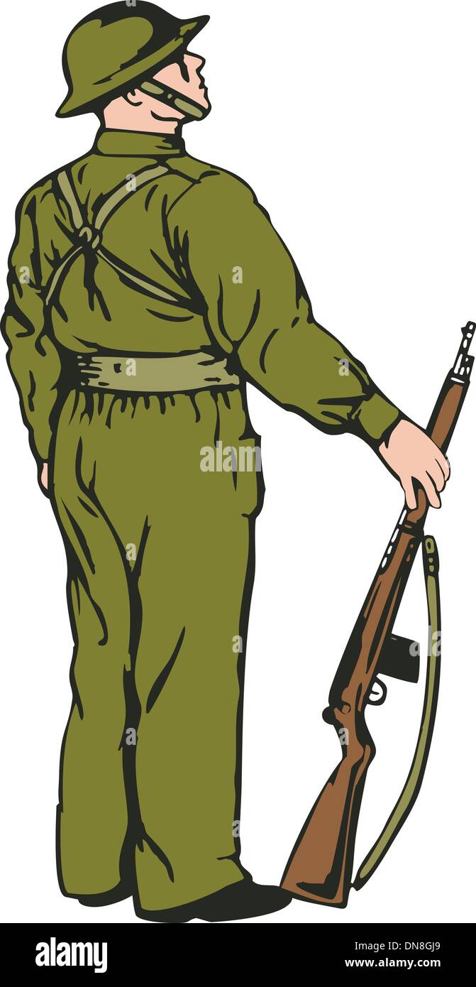 Standing guard Stock Vector Images - Alamy