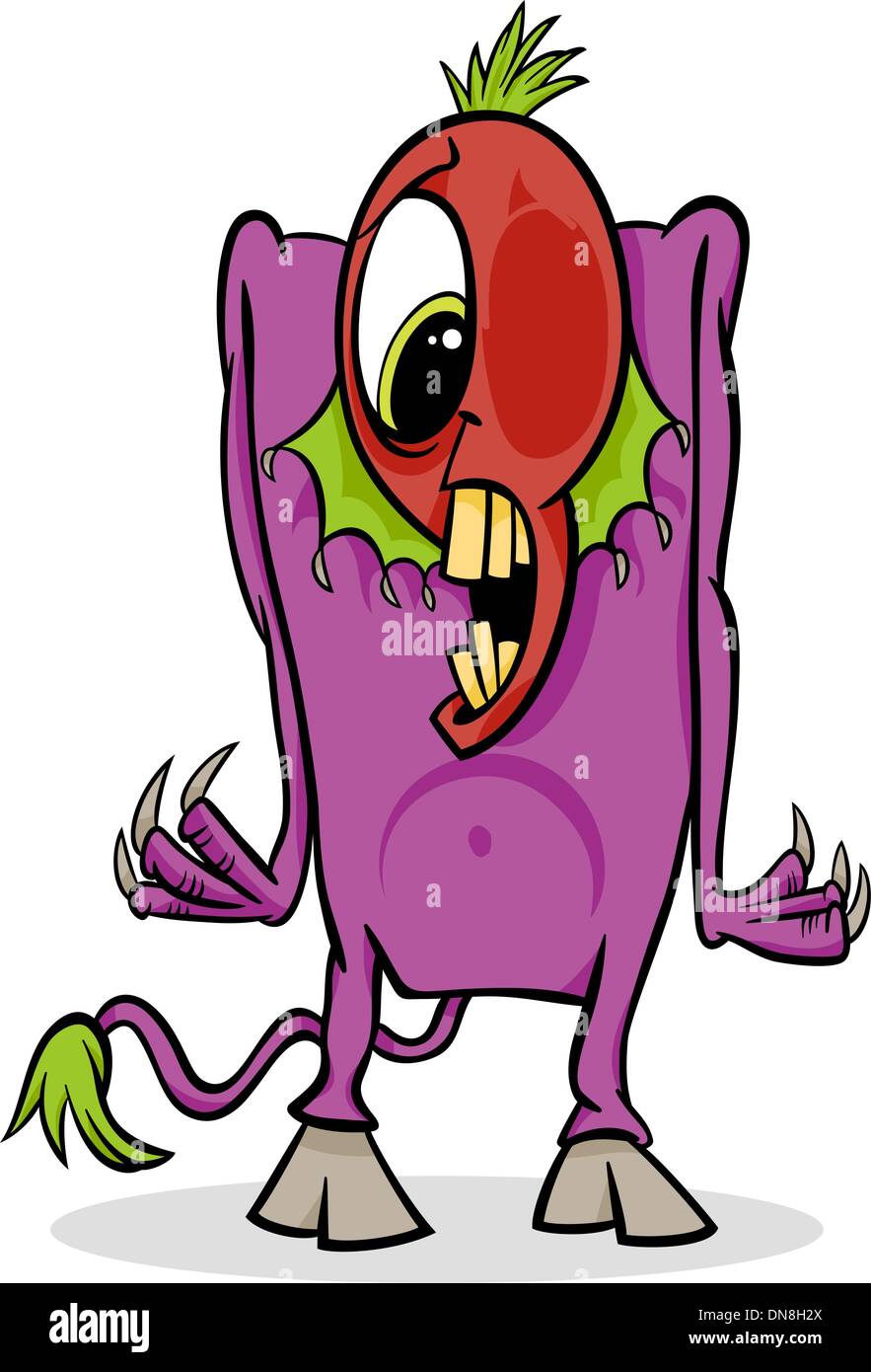 cartoon funny monster illustration Stock Vector Image & Art - Alamy