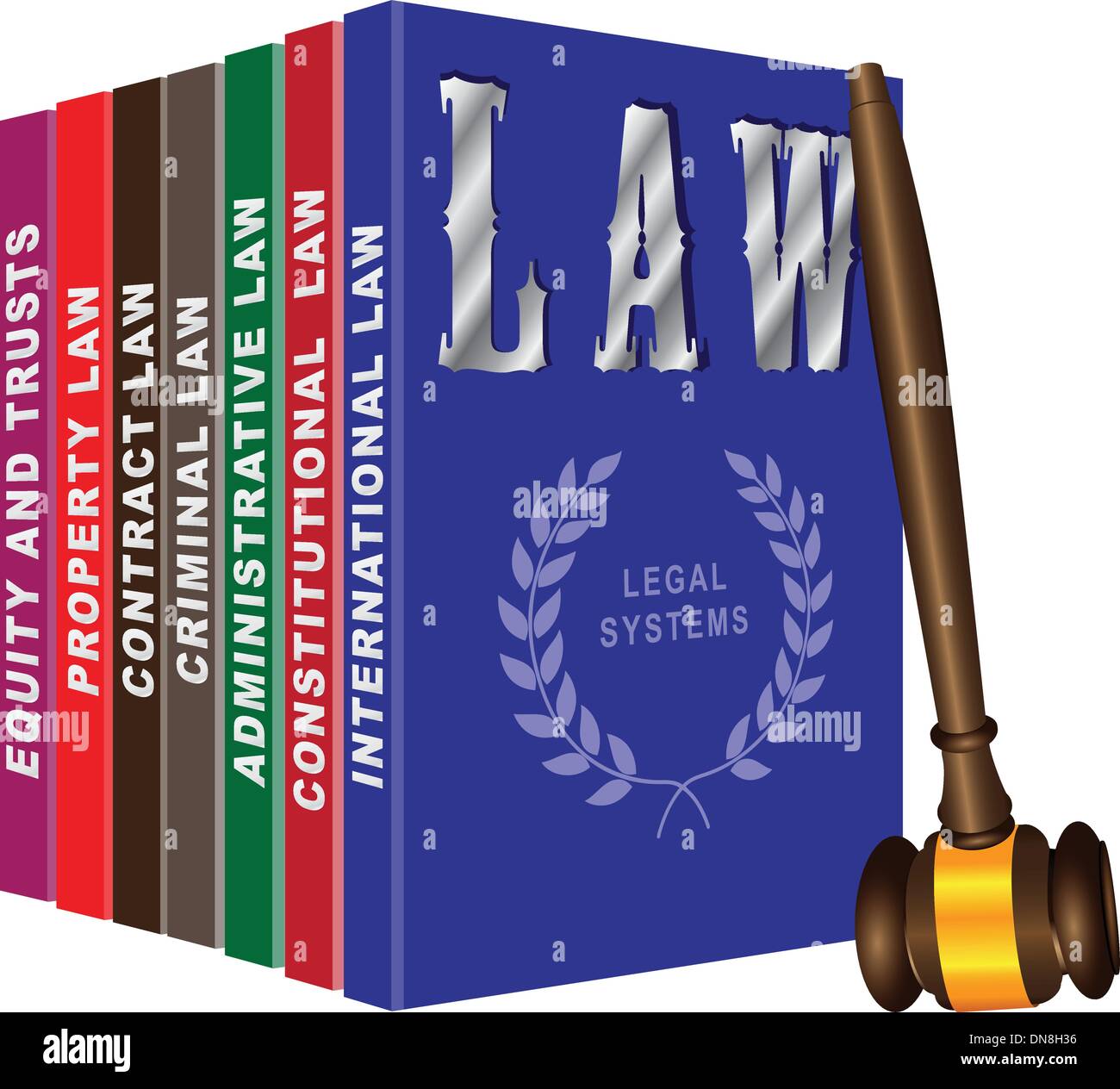 Gavel law book on Stock Vector Images - Alamy