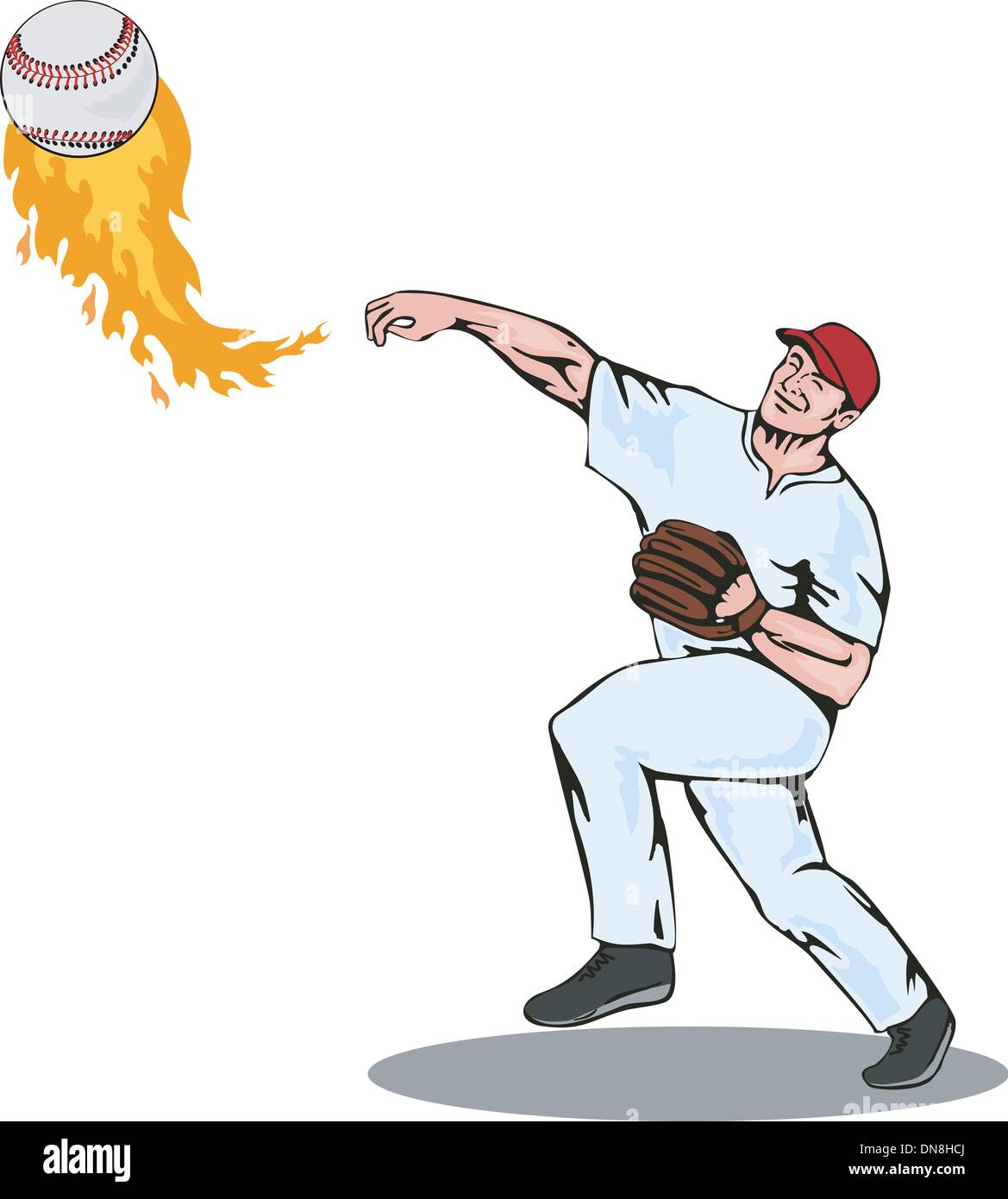 American Baseball Player Pitcher Stock Vector Image & Art - Alamy