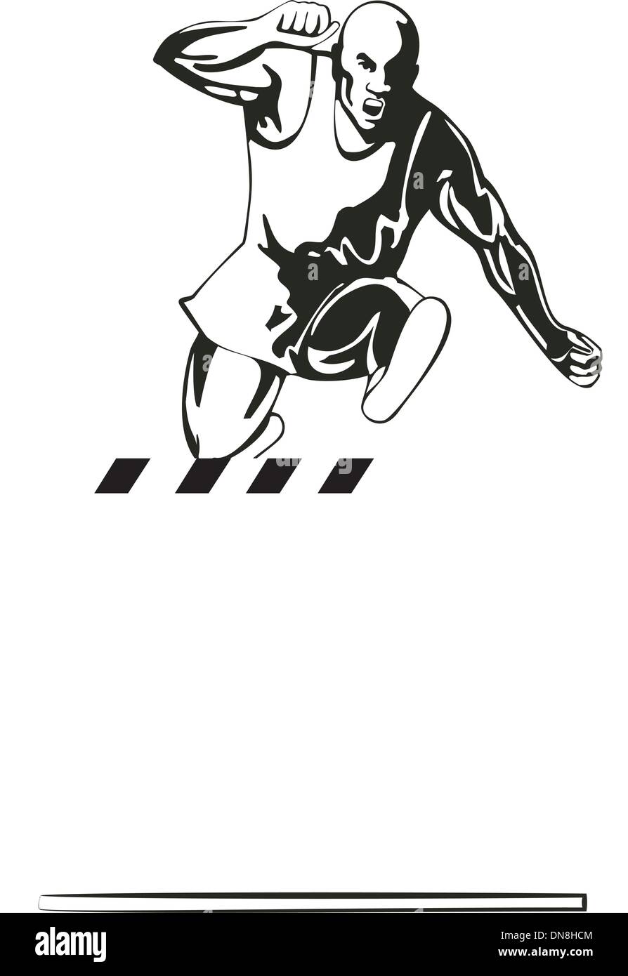 Hurdle runner Stock Vector Images - Alamy