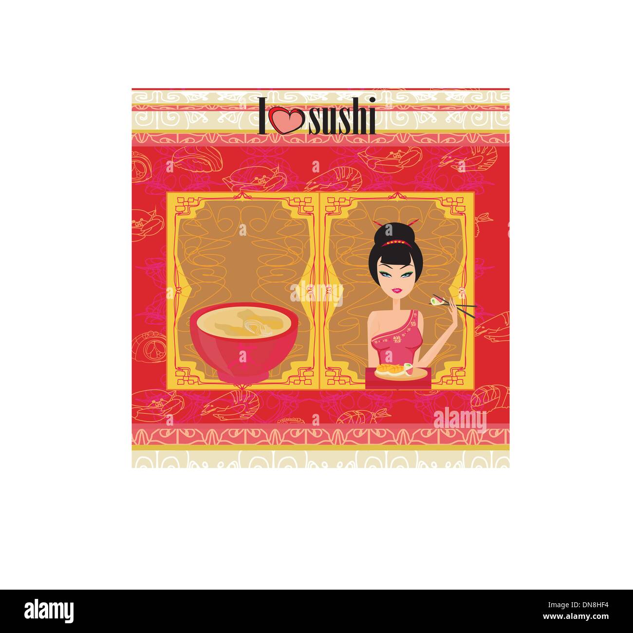 Menu sushi template design hi-res stock photography and images - Alamy