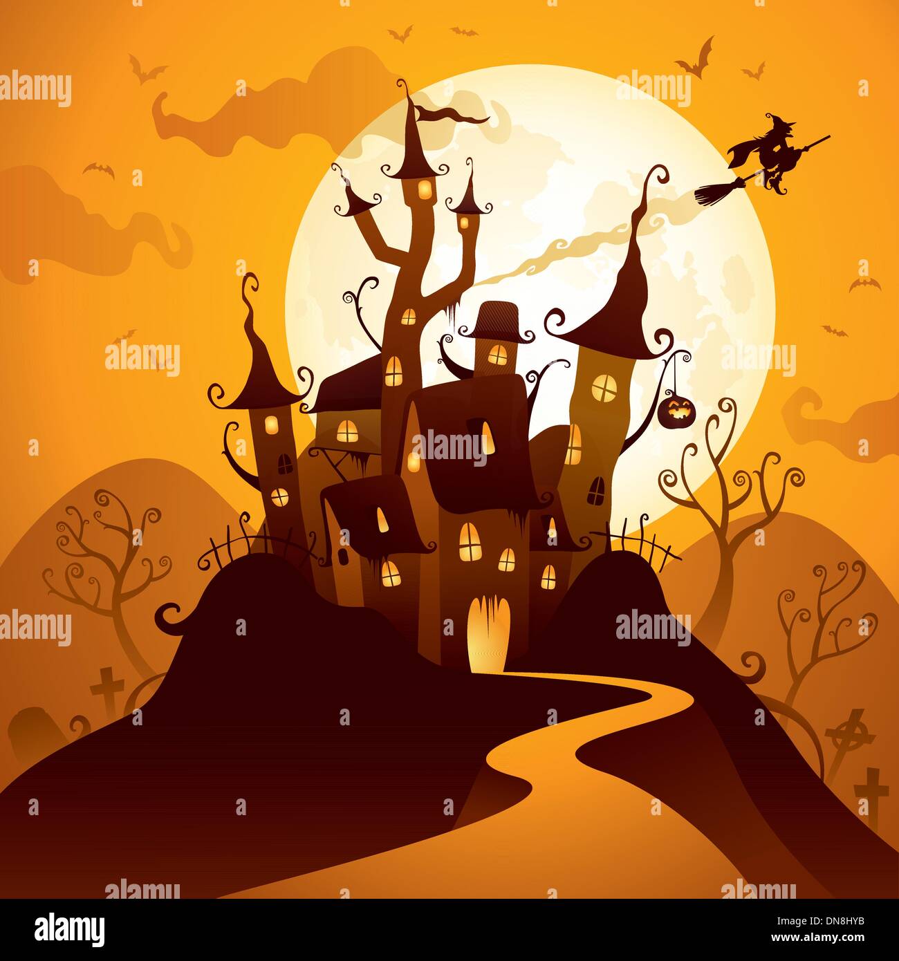 Halloween vampire at home Stock Vector Images - Alamy