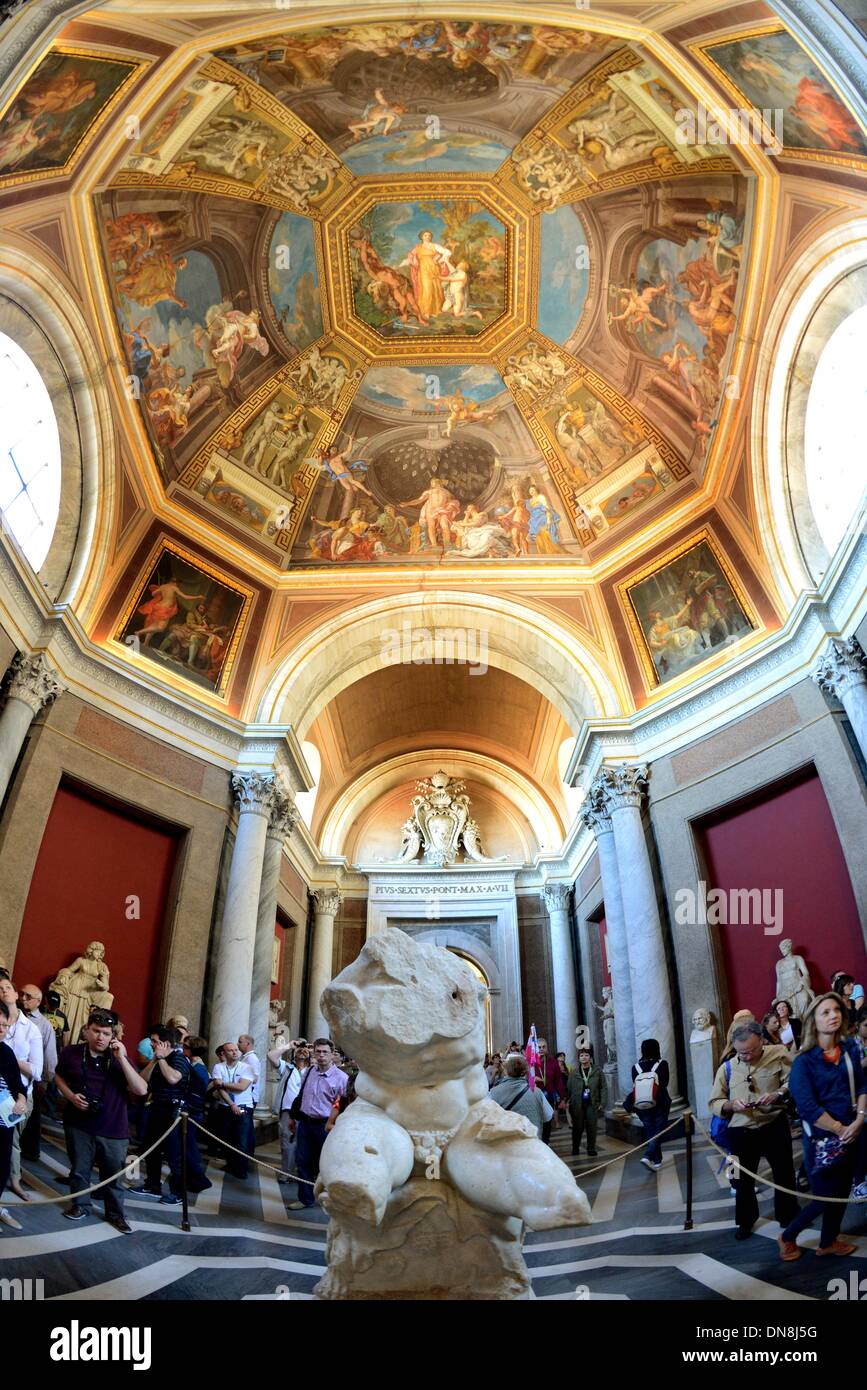 Rome, Italy. 13th May, 2013. The octagonal hall in Belvedere in the ...
