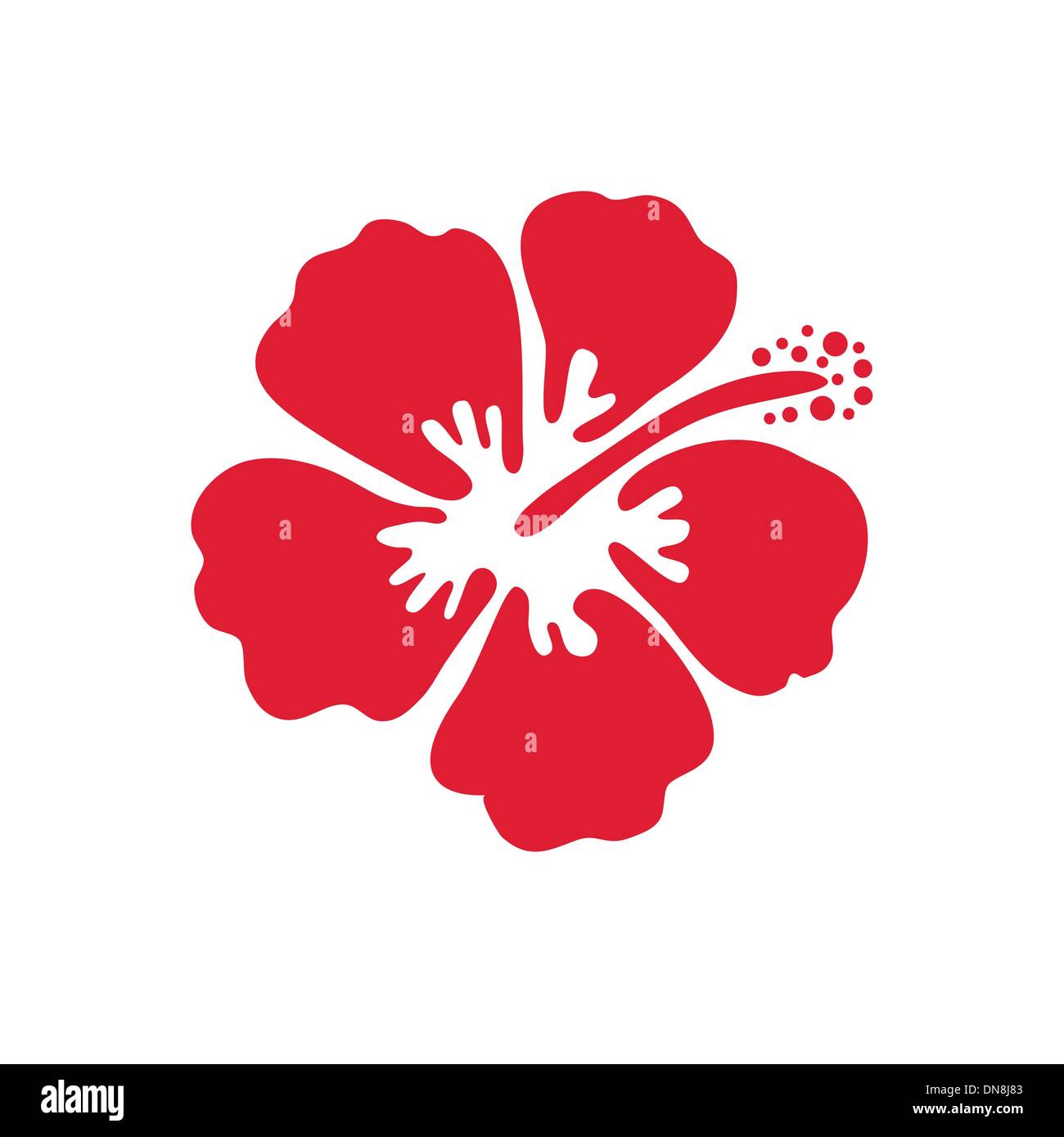 Vector Illustration Of Hibiscus Flower Stock Vector Image And Art Alamy