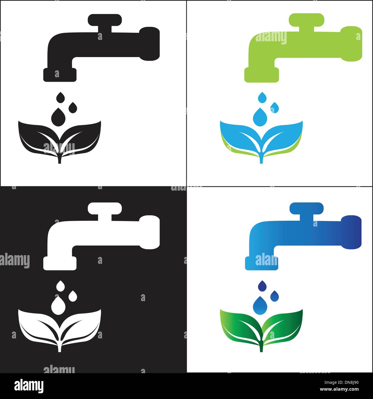 Dripping tap water Stock Vector Images - Alamy