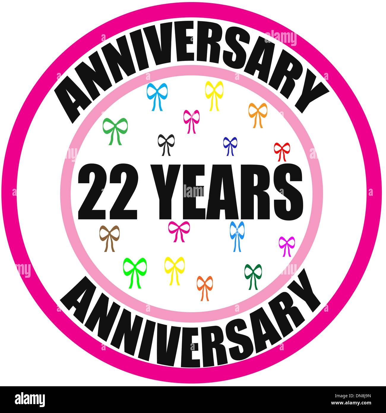 Anniversary 22 years Stock Vector Image & Art - Alamy