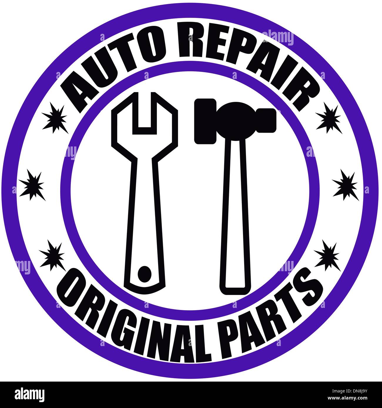 Stamp with text auto repair inside Stock Vector Images - Alamy