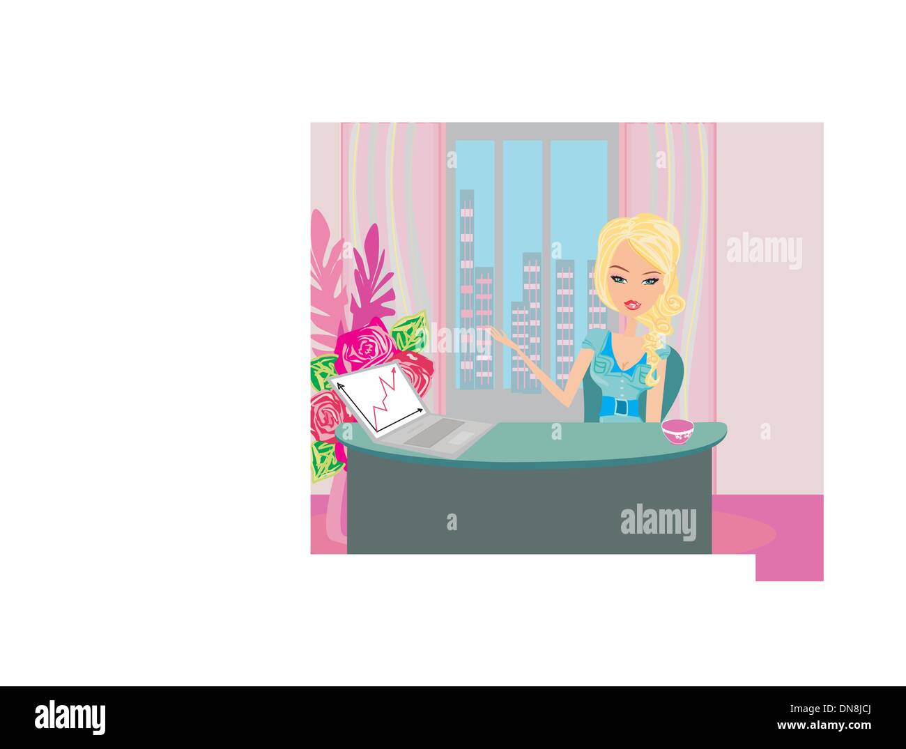 Computer illustration influenza flu Stock Vector Images - Alamy