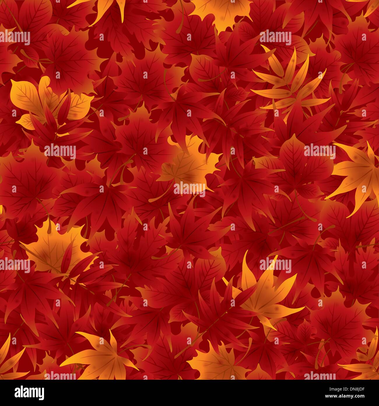 Seamless red maple leaves pattern Stock Vector Image & Art - Alamy