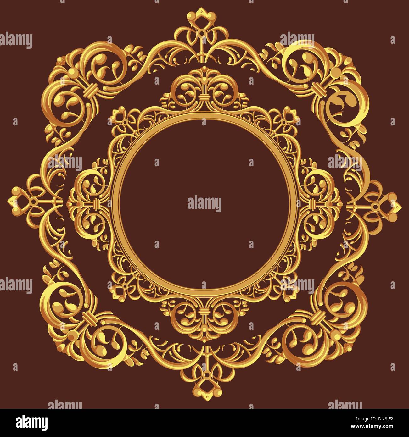 Golden Circle Ornament Stock Vector Image & Art - Alamy