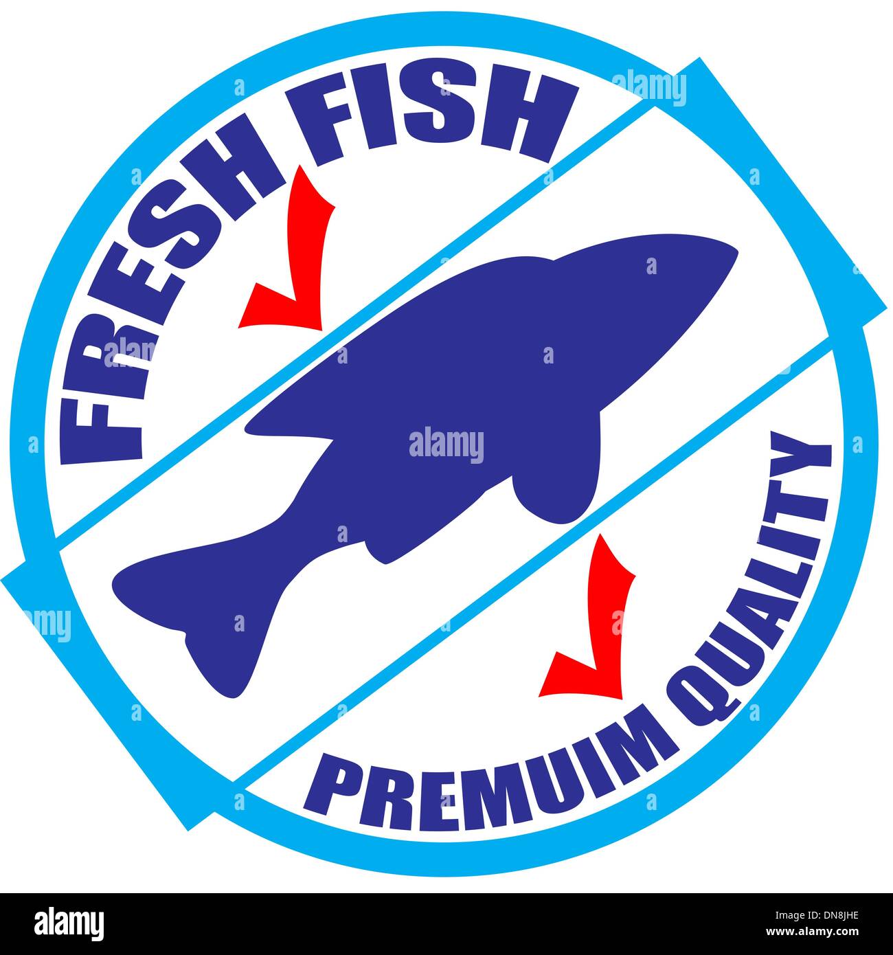 Fresh fish sign Stock Vector Images - Alamy