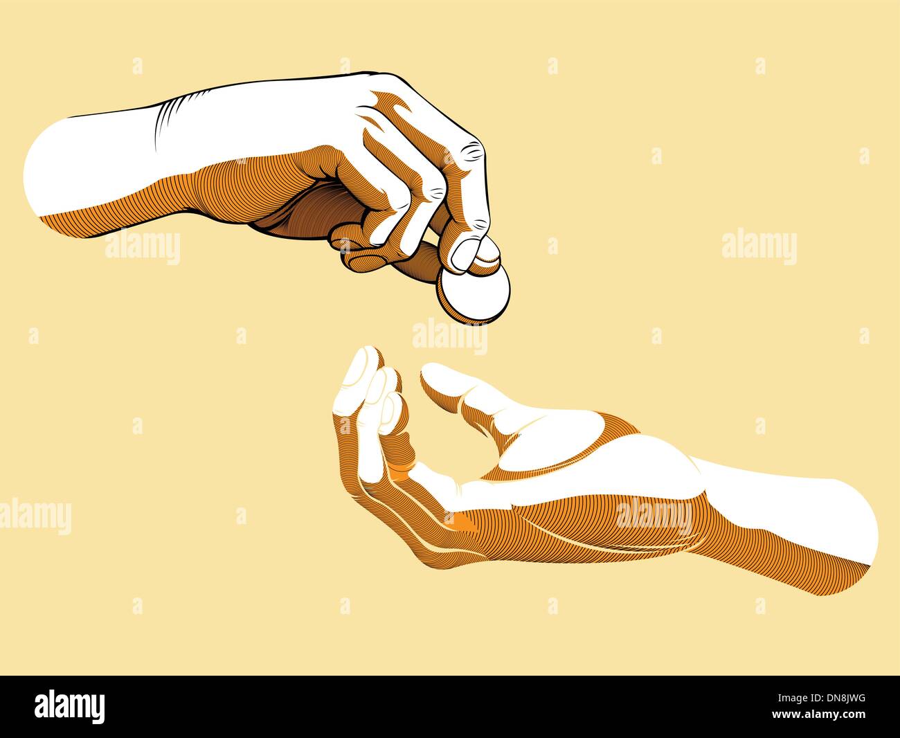 Beggars and hands Stock Vector Images - Alamy