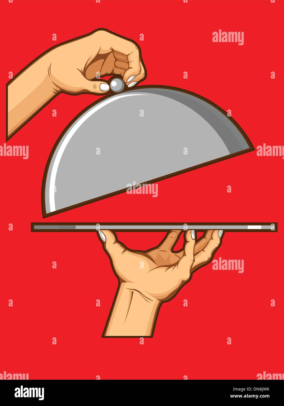 Hand opening tray Stock Vector Images - Alamy