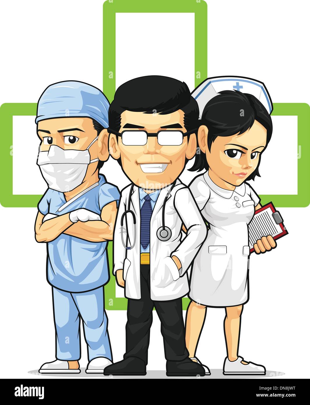 Cartoon Male Nurse Practitioner