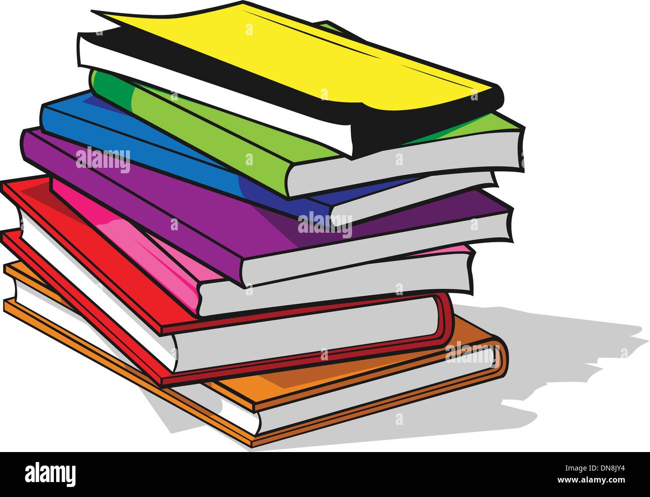 Pile school books Stock Vector Images - Alamy