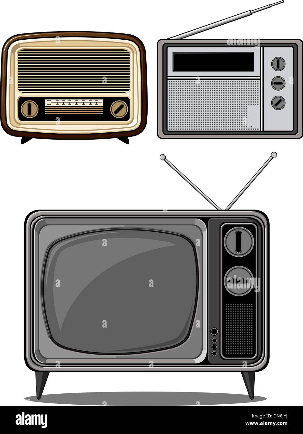 Retro television drawing hi-res stock photography and images - Alamy