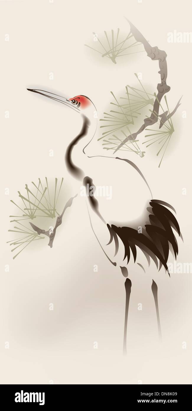 Ink painting china Stock Vector Images - Alamy