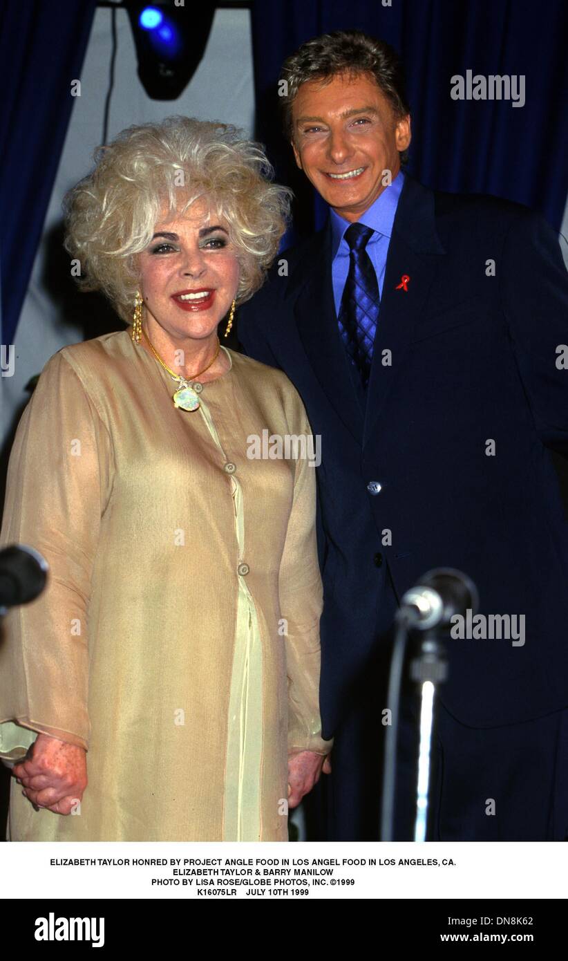 July 10, 1999 - ELIZABETH TAYLOR HONRED BY PROJECT ANGLE FOOD IN LOS ...
