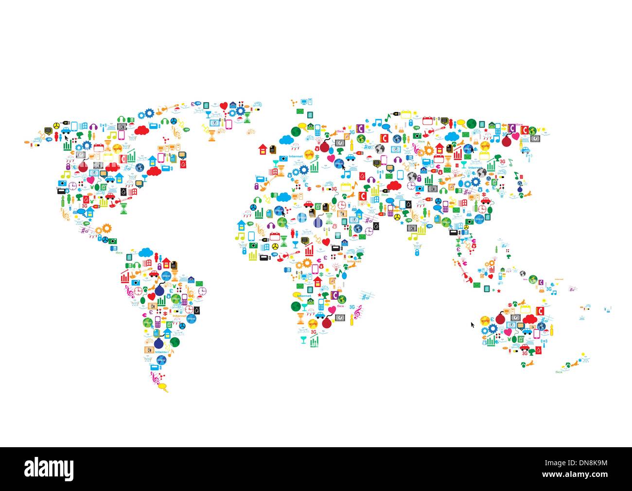 Global communication background Stock Vector Images - Alamy