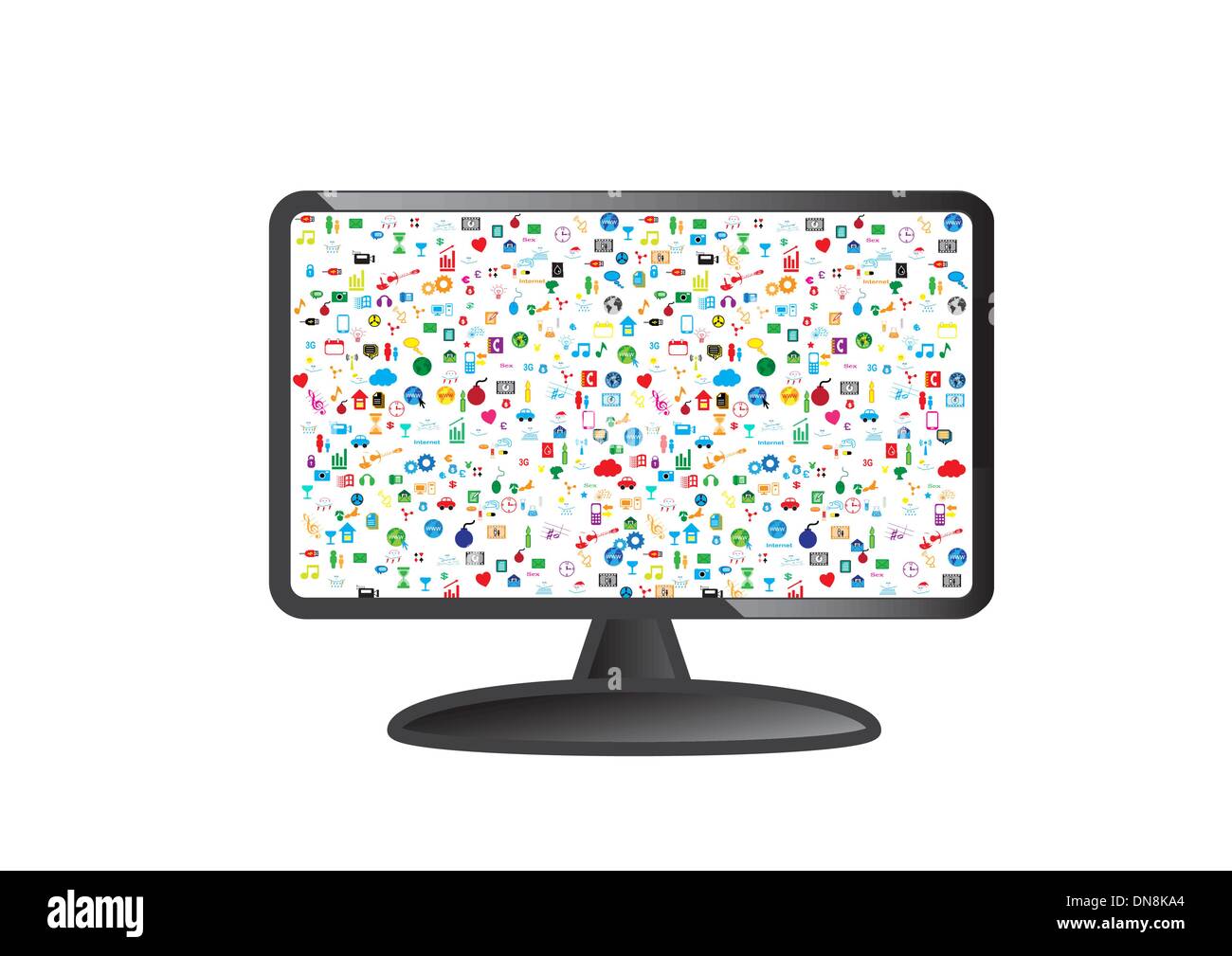 Mobile and social network Stock Vector Images - Alamy