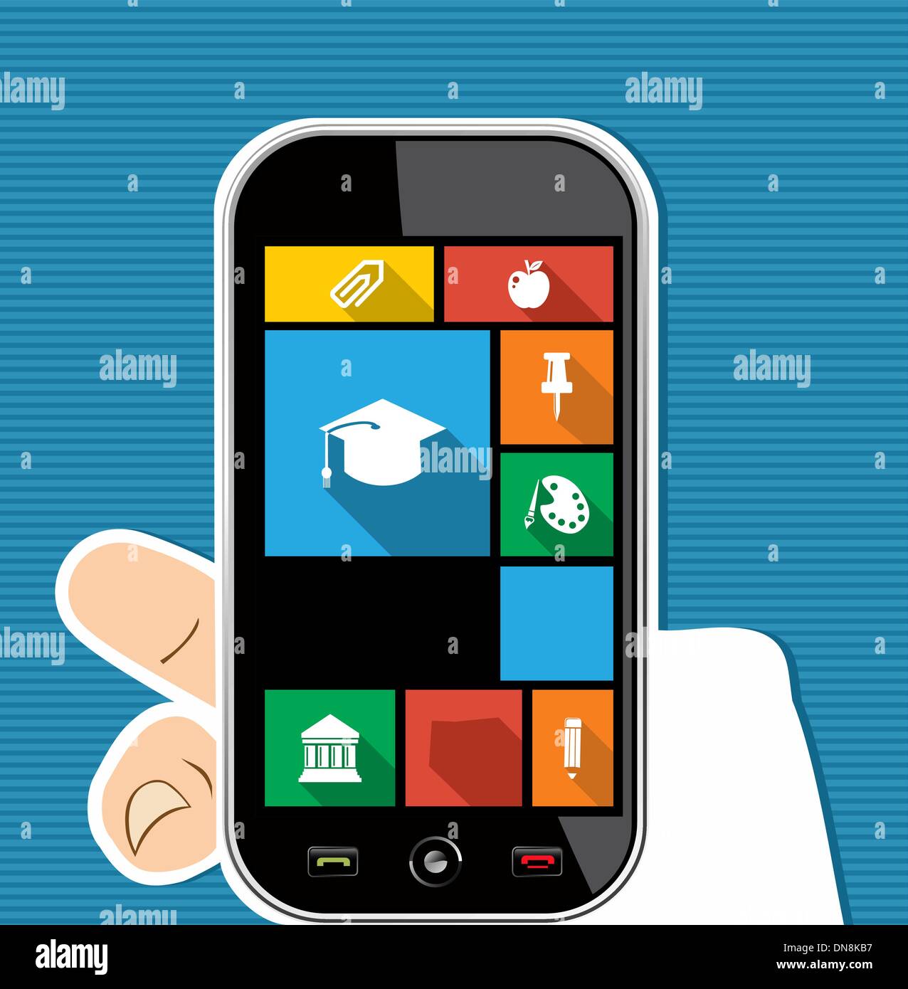 Mobile phone classroom school Stock Vector Images - Alamy