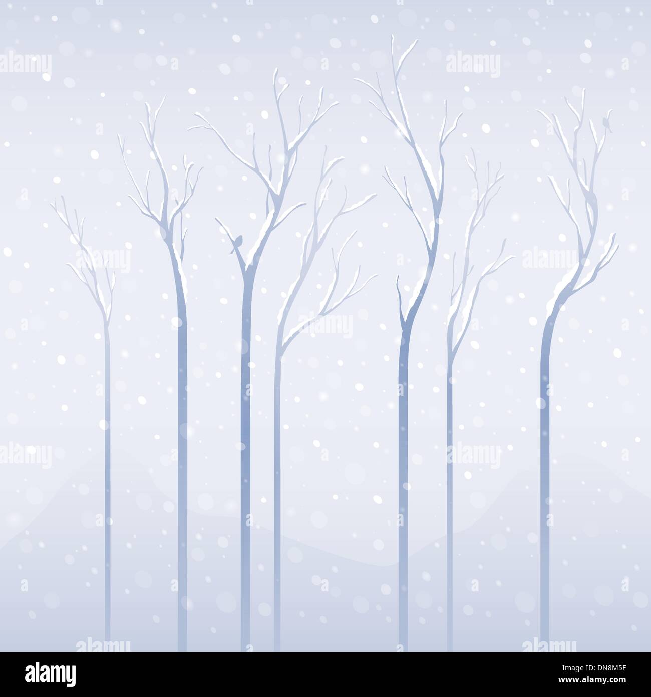 Tree snow mist Stock Vector Images - Alamy