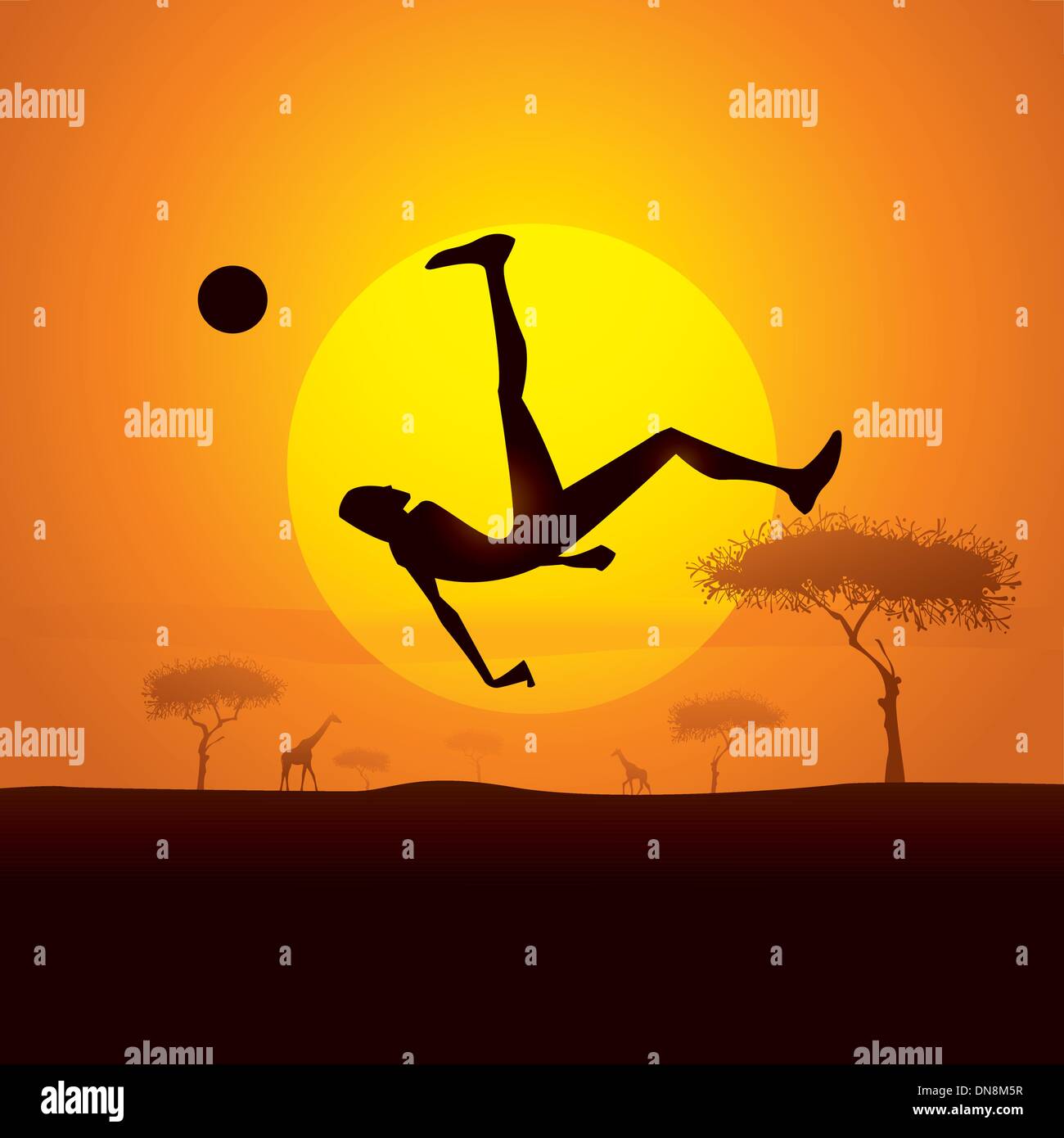 Jumping kick Stock Vector Images - Alamy