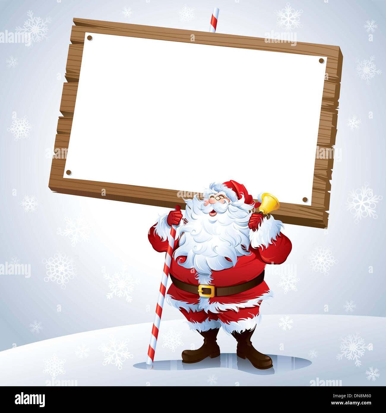Santa holding a blank sign Stock Vector Image & Art - Alamy