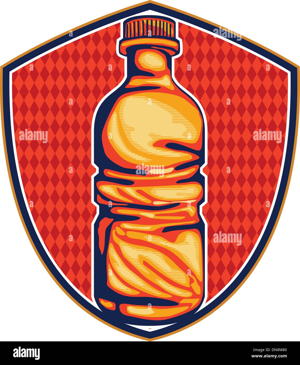 Soda Cola Water Bottle Retro Crest Stock Vector Image & Art - Alamy