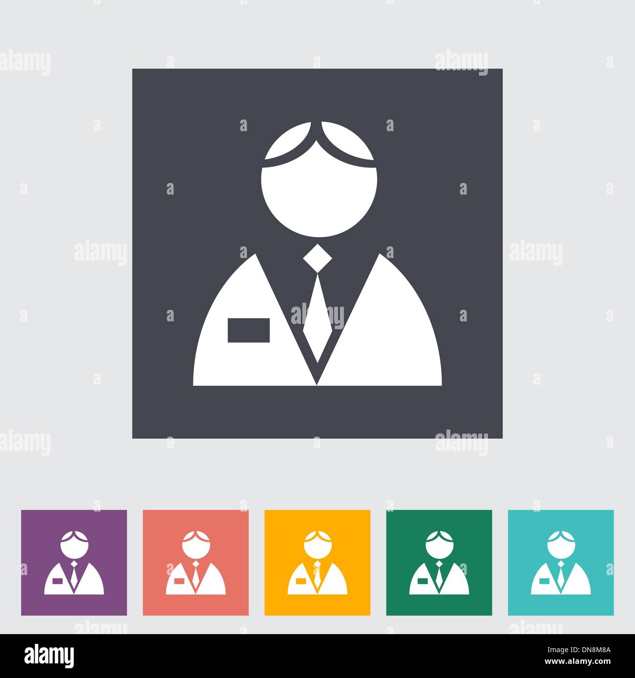 Person single flat icon Stock Vector Image & Art - Alamy