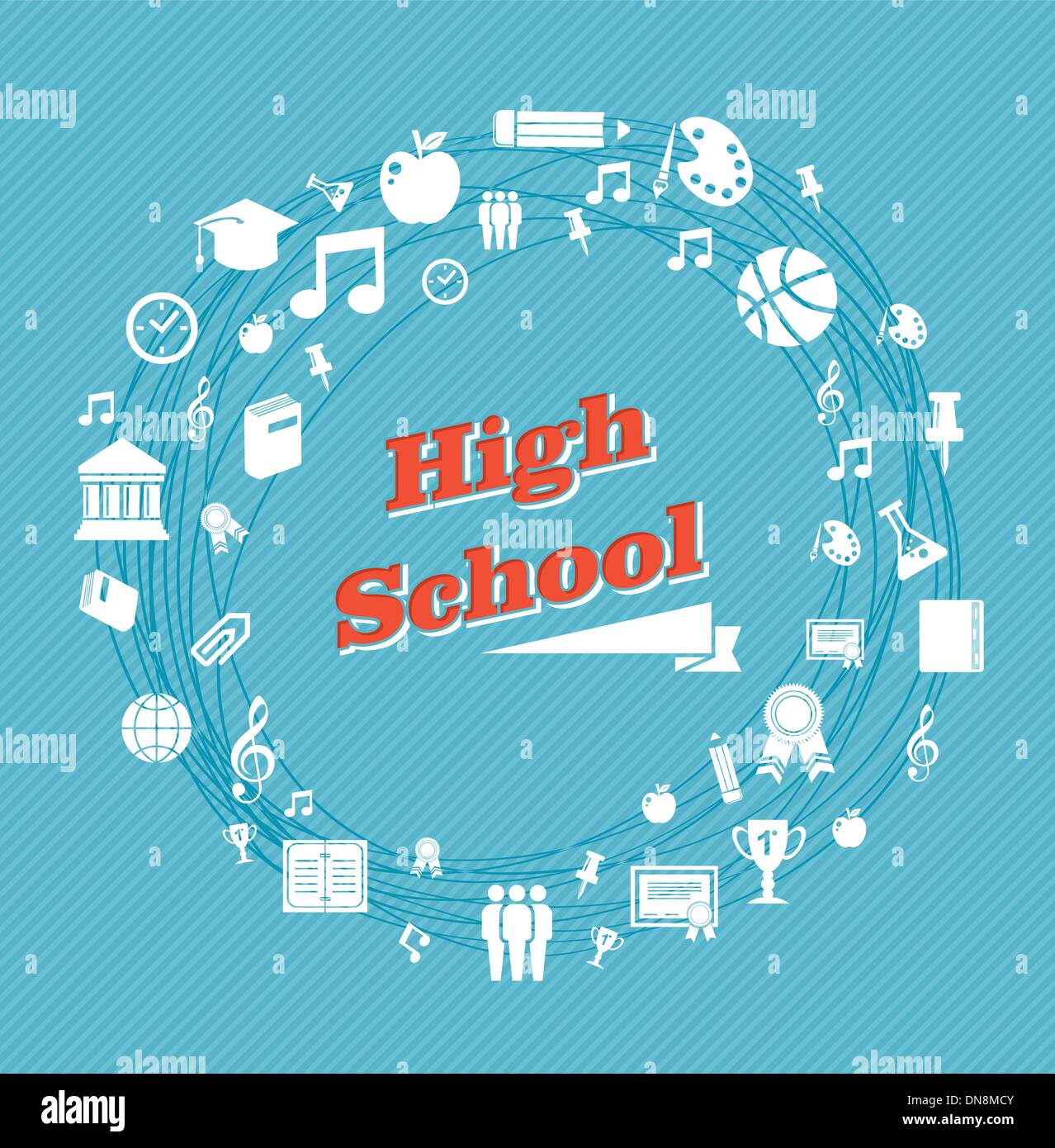 Education high school icons Stock Vector Image & Art - Alamy