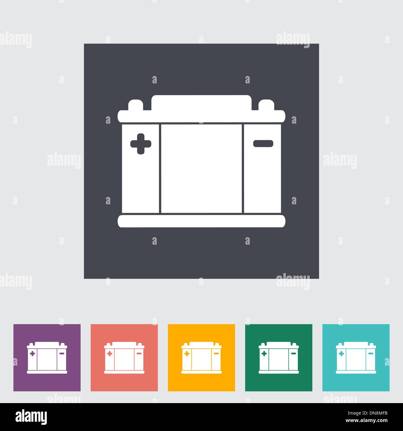 Flat battery illustration Stock Vector Images - Alamy